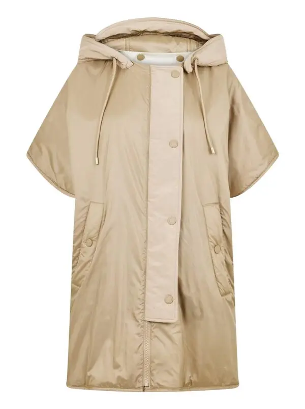 Max Mara Short Sleeves Hooded Puffer Jacket - Nude