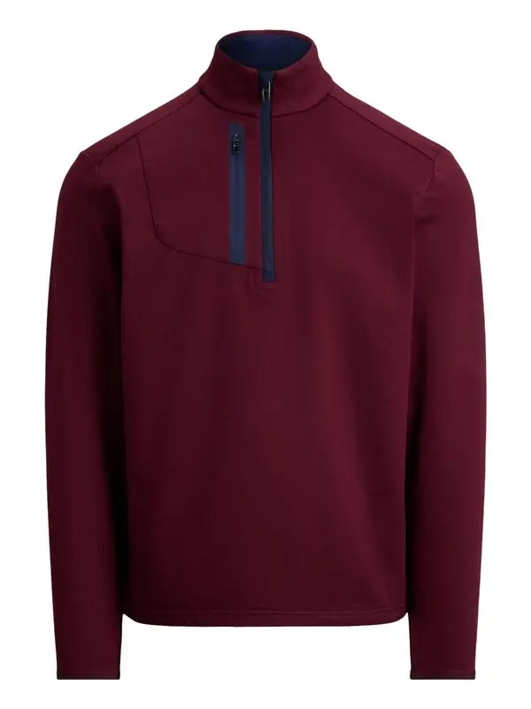 Polo Ralph Lauren Rlx Half-zip Cotton Jersey Jacket - Brown