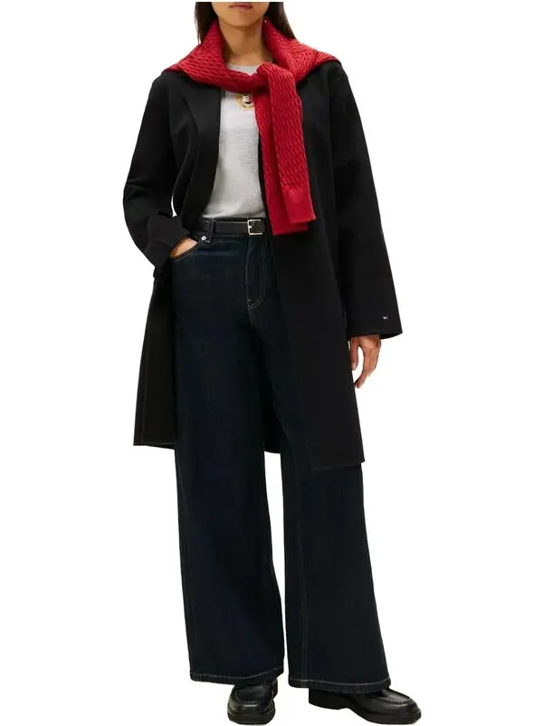 Tommy Hilfiger Belted Overcoat - Black