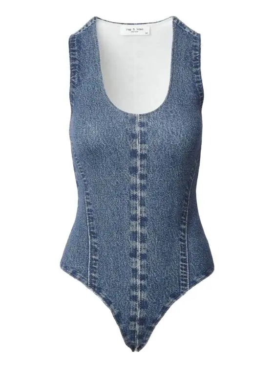 Rag & Bone Sleeveless Bodysuit - Blue