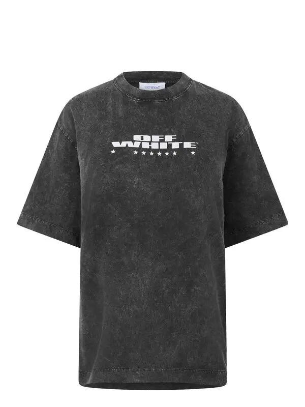 Off-White Printed Short-sleeved T-shirt - Black