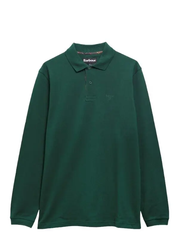 Barbour Long-sleeved Polo Shirt - Seaweed