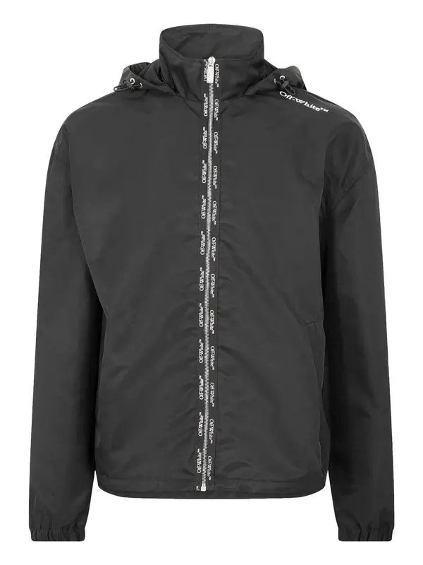 Off-White Solid Color Windbreaker - Black