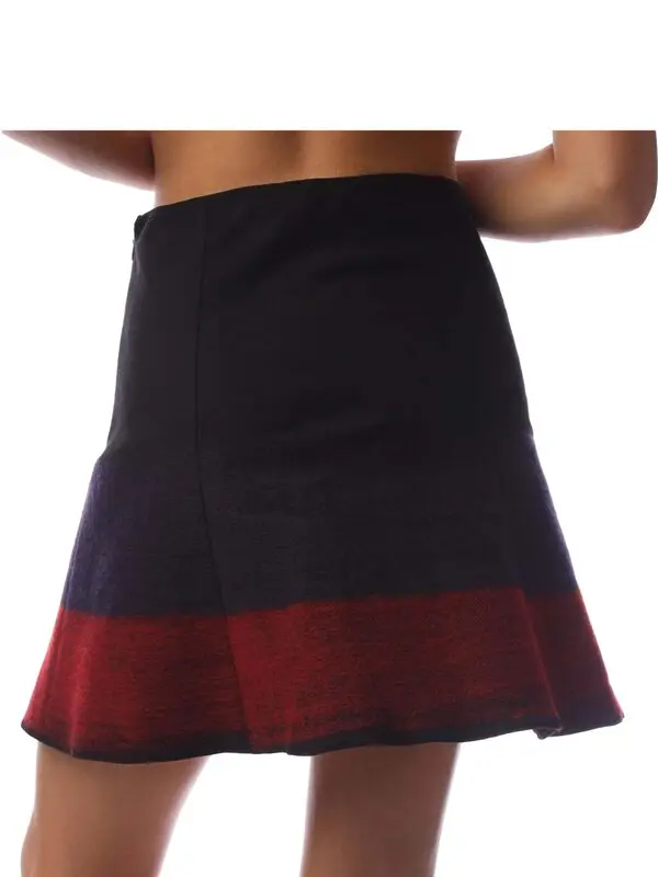 Emporio Armani Flared Knit Mini Skirt - Black