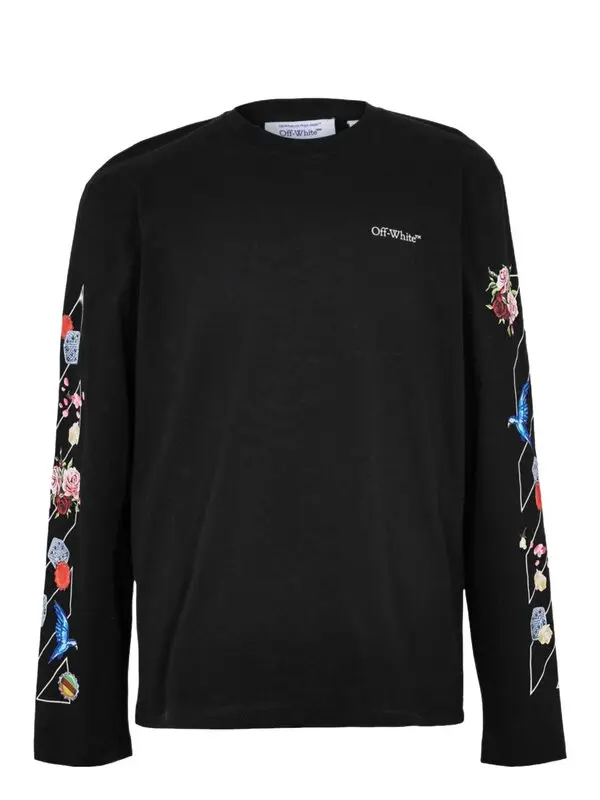Off-White Logo Long-sleeve T-shirt - Black