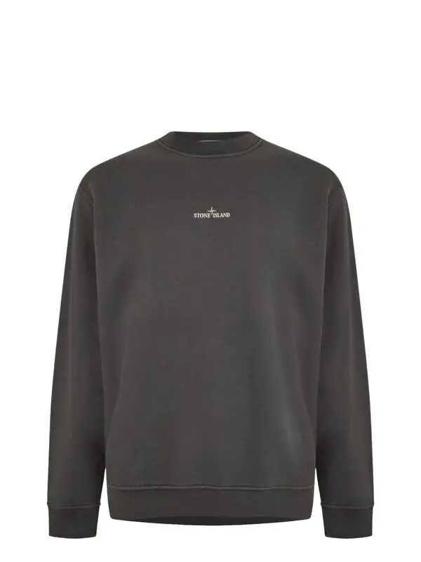 Stone Island Graphic Crew Neck Jumper - Black
