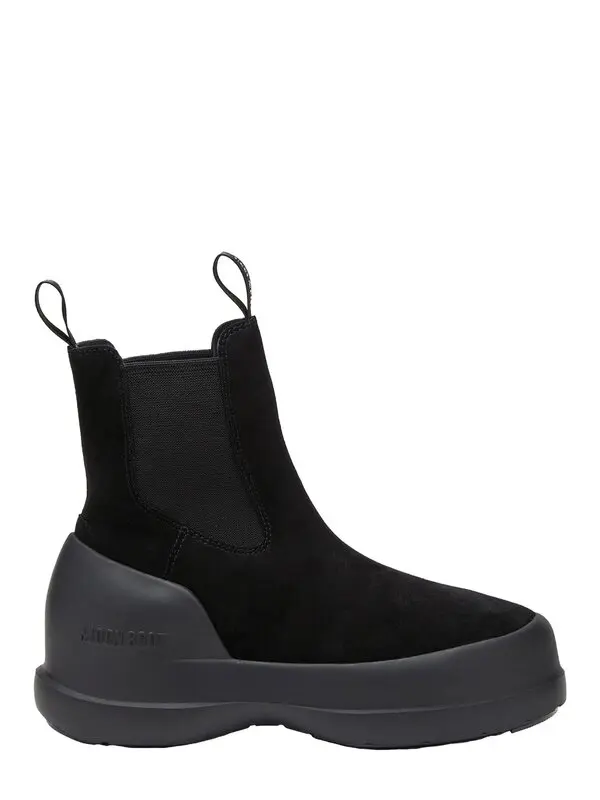 Moon Boot Logo Detail Chelsea Boots - Black