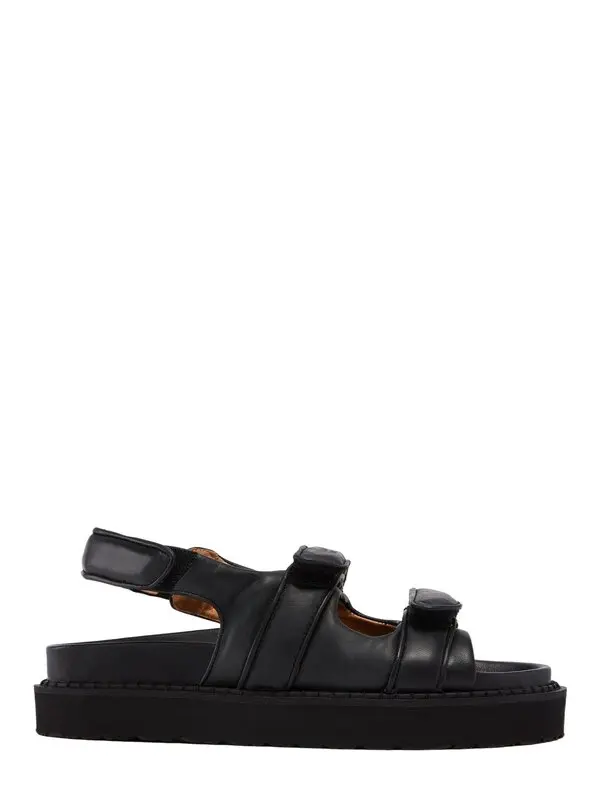 Isabel Marant Étoile Leather Platform Sandals - Black