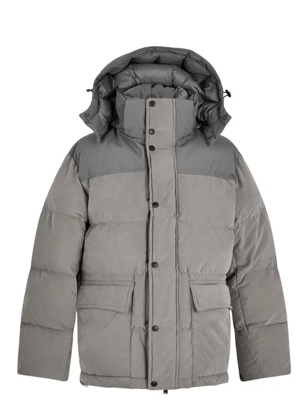 Hugo Boss Hooded Down Parka - Gray