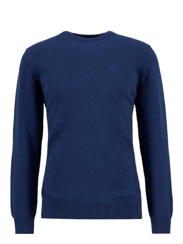 Barbour Long-sleeved Crew Neck Sweater - Blue