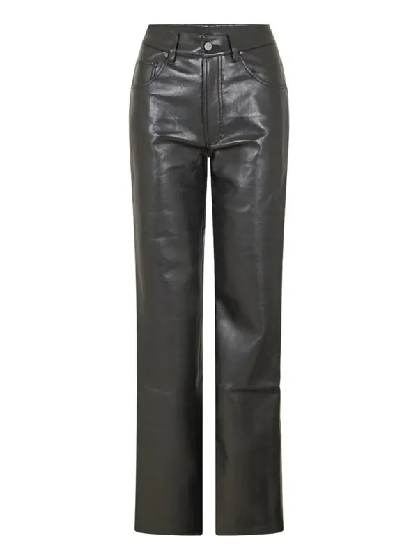 ANINE BING Straight Leg Trousers - Black