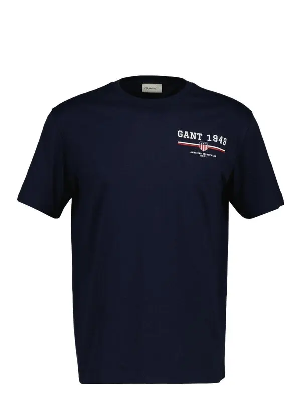 Gant Logo Short Sleeve T-shirt - Black