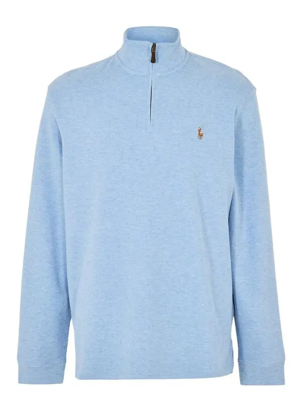 Polo Ralph Lauren Estate Fleece Quarter Zip Sweater - Blue