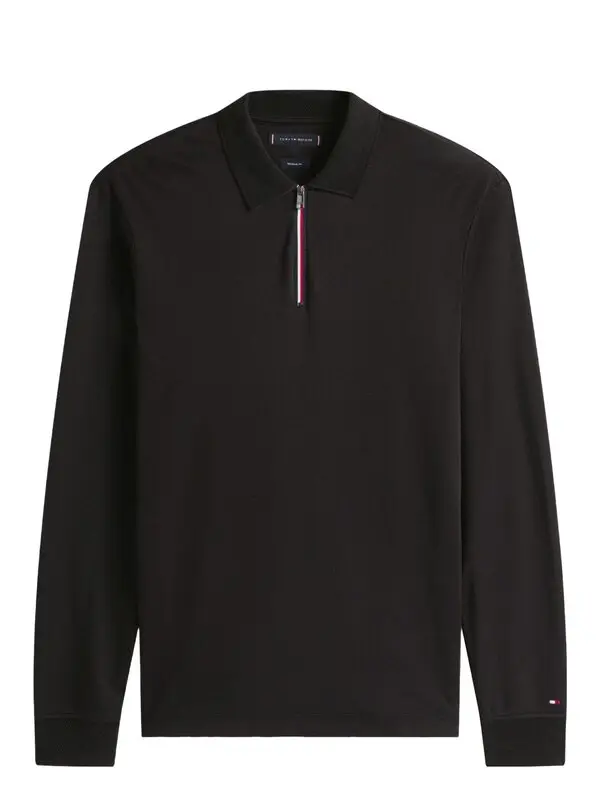 Tommy Hilfiger Long Sleeve Polo Shirt - Black