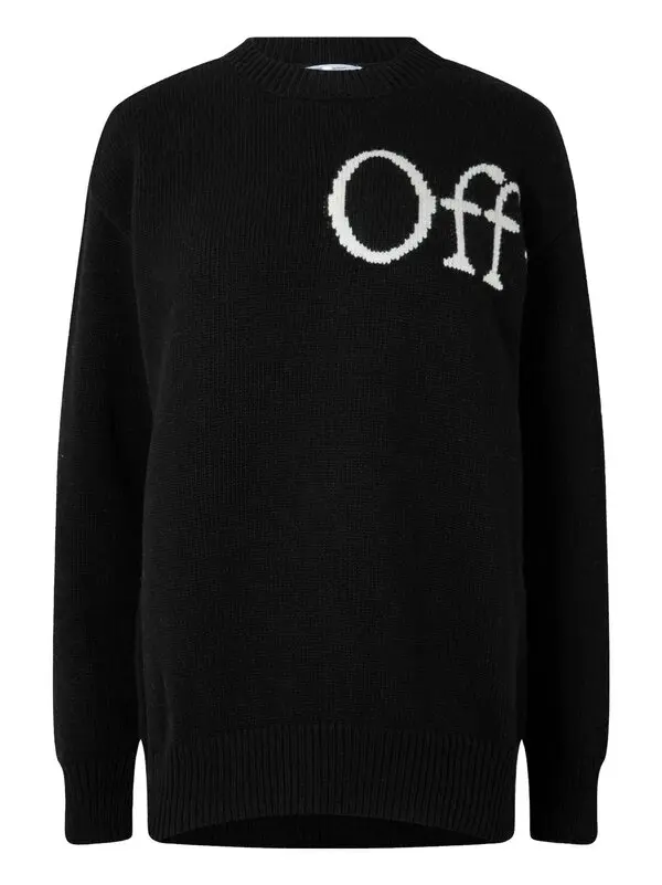 Off-White Logo Crew Neck Jumper - Black