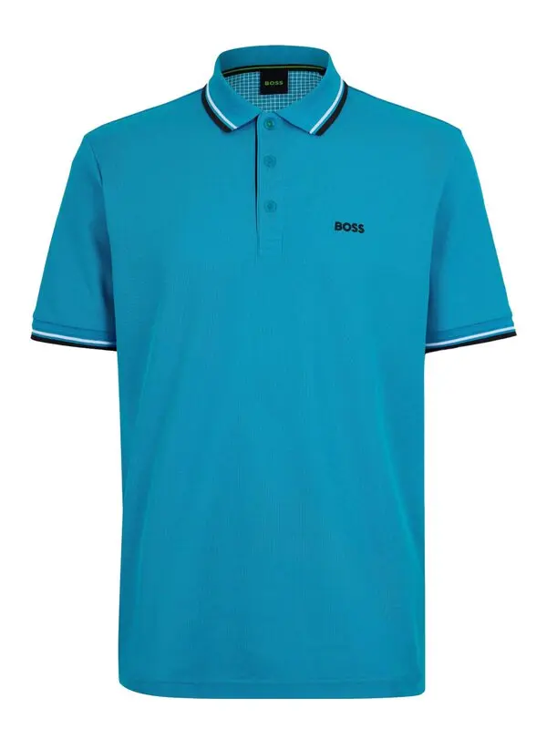 Hugo Boss Logo Short-sleeve Polo Shirt - Blue