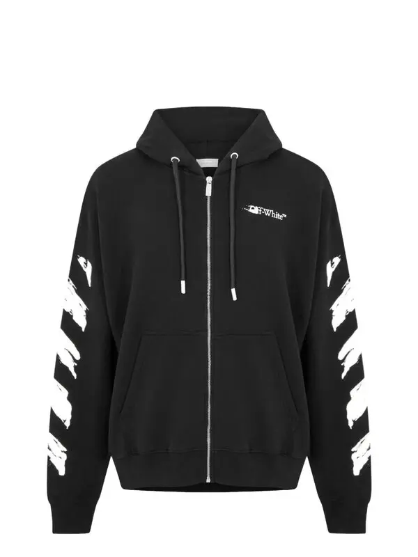 Off-White Ink Zip Hoodie - Black