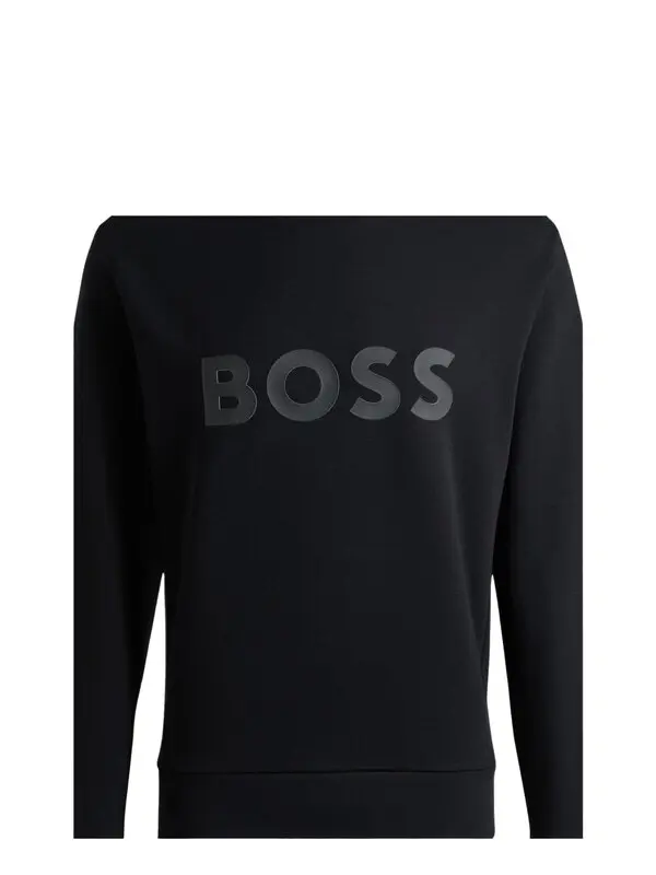 Hugo Boss Embossed Logo Crewneck Sweatshirt - Black