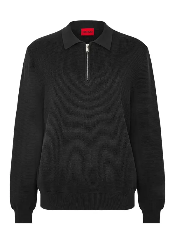 Hugo Boss San Pauley Knit Polo - Black
