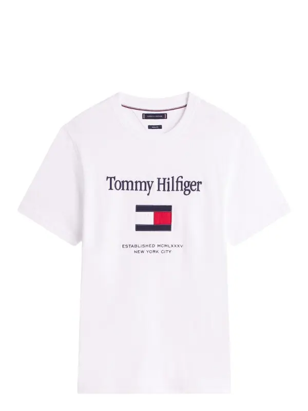 Tommy Hilfiger Logo Short Sleeve T-shirt - White