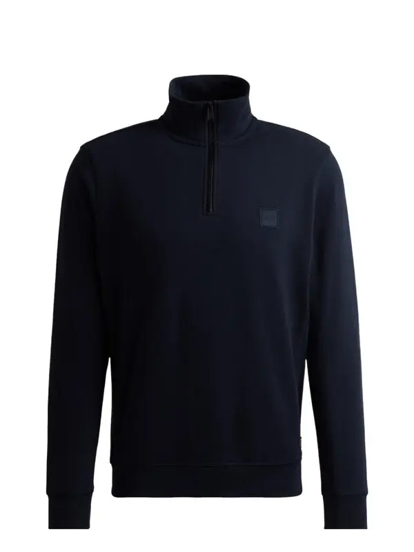 Hugo Boss Zetrust Zip-neck Soft Terryclover The Head Sweatshirt - Black