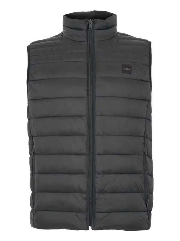 Hugo Boss Quilted Zip-up Gilet - Black