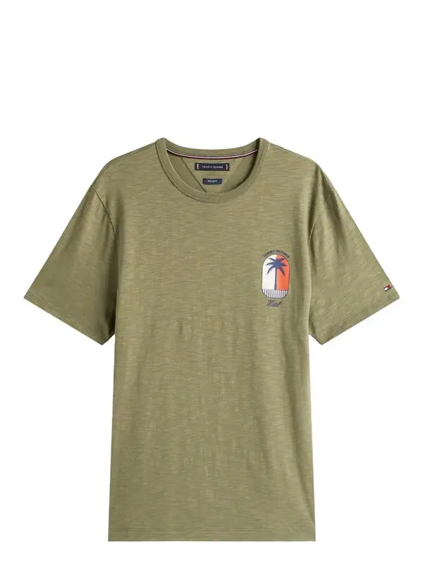 Tommy Hilfiger Logo Short Sleeve T-shirt - Green