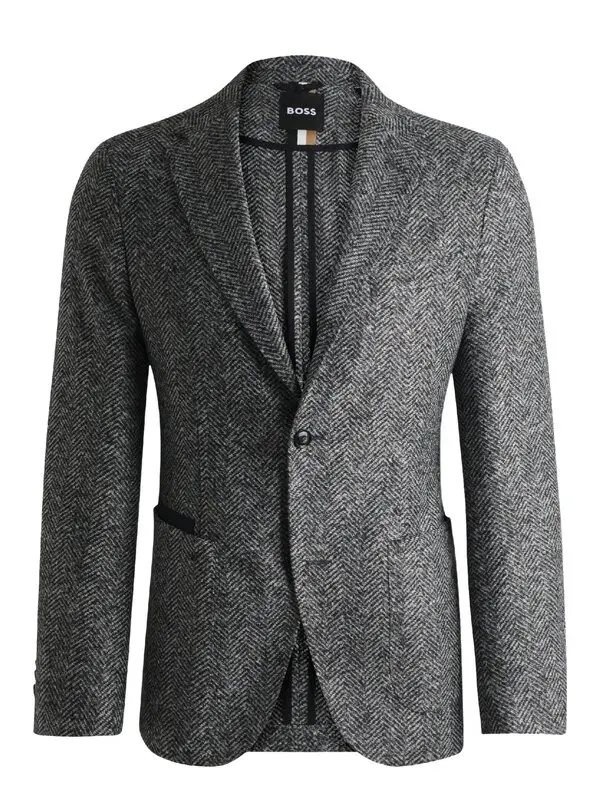 Hugo Boss Single-breasted Blazer - Black