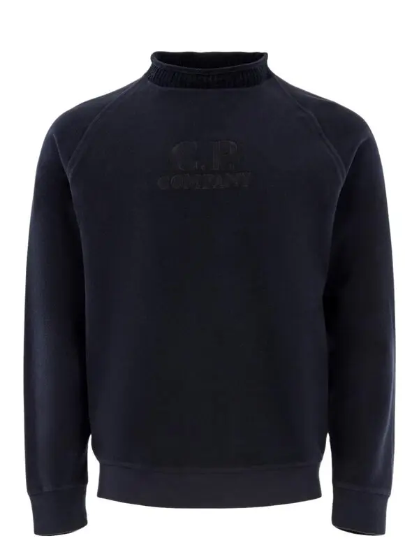 C.P. COMPANY Embroidered Logo Crewneck Jumper - Black