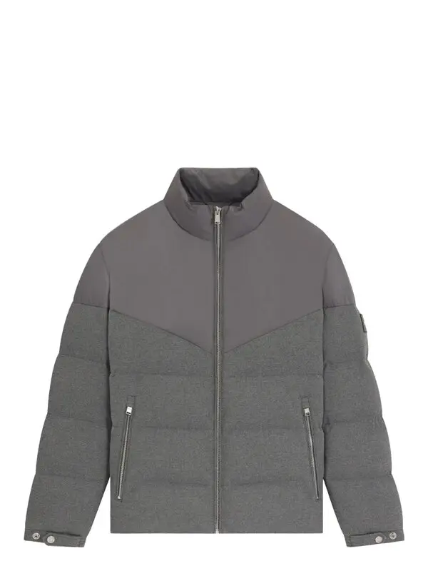 Hugo Boss Padded Stand Collar Zip-up Jacket - Gray