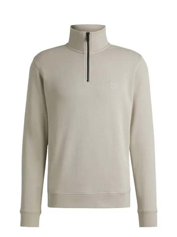 Hugo Boss Boss Zip-neck Pullover Sweatshirt - Nude