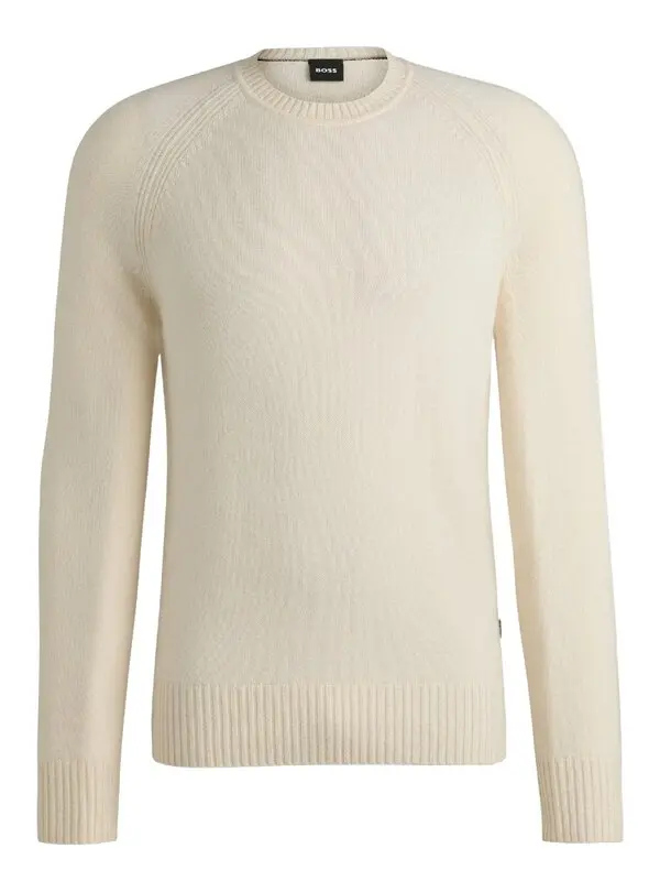 Hugo Boss Raglan Crew Neck Knit Sweater - Nude