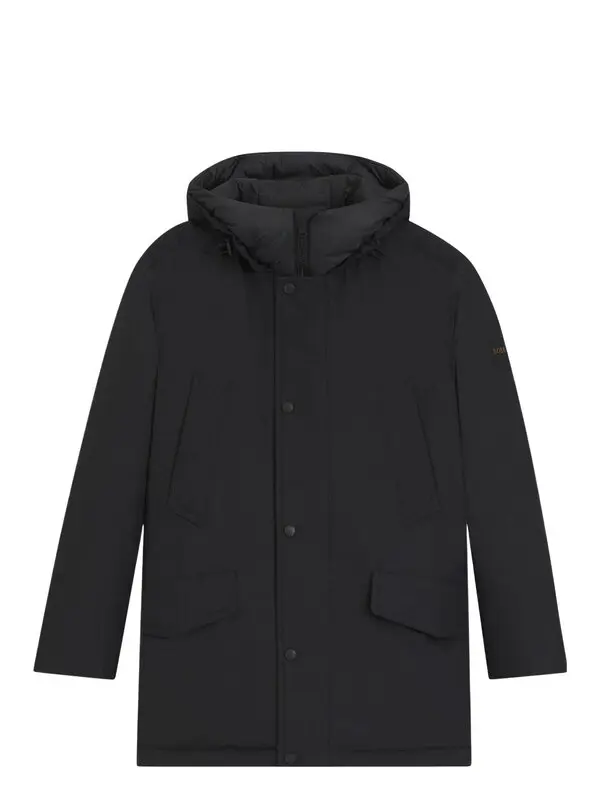 Hugo Boss Water-repellent Insulated Hooded Jacket - Black