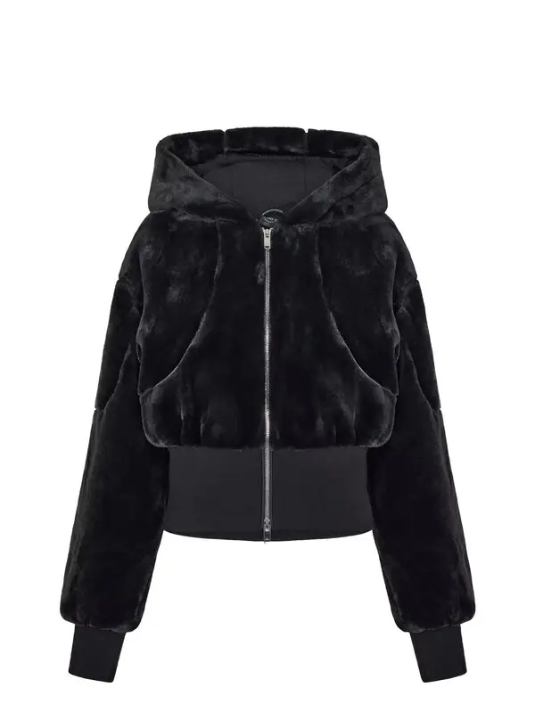 Moose Knuckles Rose De Bunny Insulated Bomber Jacket - Black