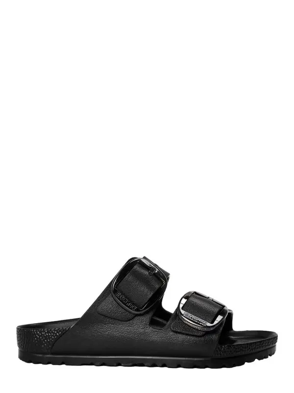 BIRKENSTOCK Open Toe Buckled Slides - Black