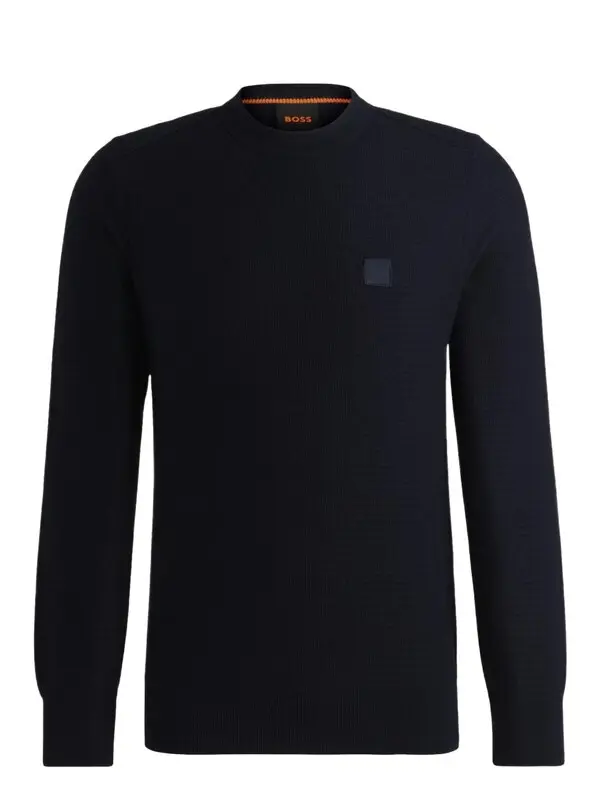 Hugo Boss Cashmere-infused Crew Neck Jumper - Black