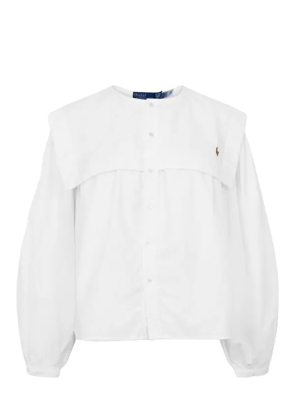 Polo Ralph Lauren Cotton Blouse With Classic Collar - White