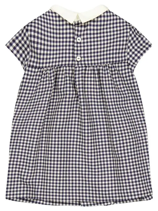 Gucci Plaid Short Sleeve Dress - Gray