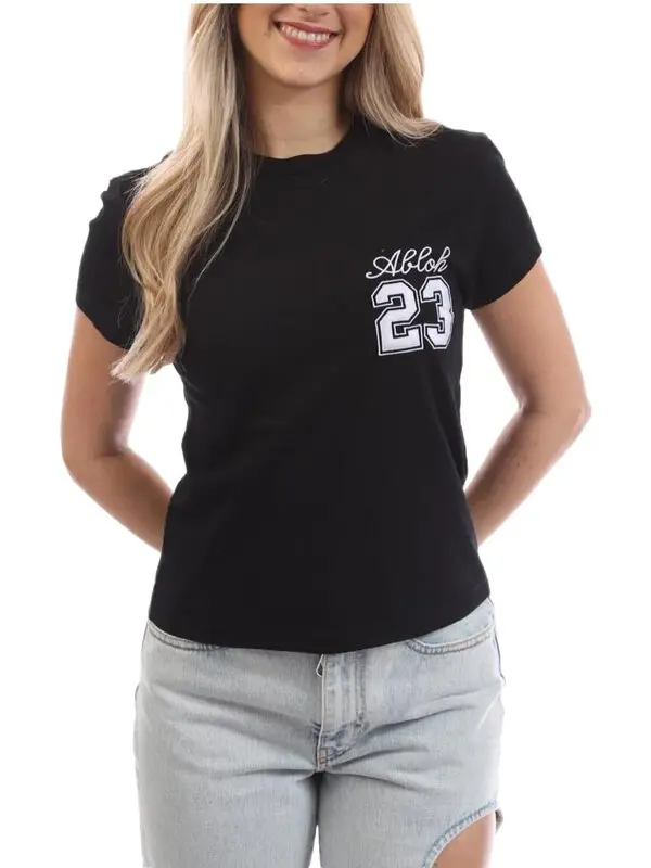 Off-White Embroidered Fitted T-shirt - Black