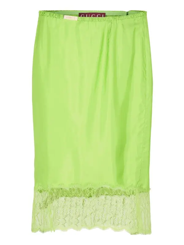 Gucci Fluid Midi Skirt - Green