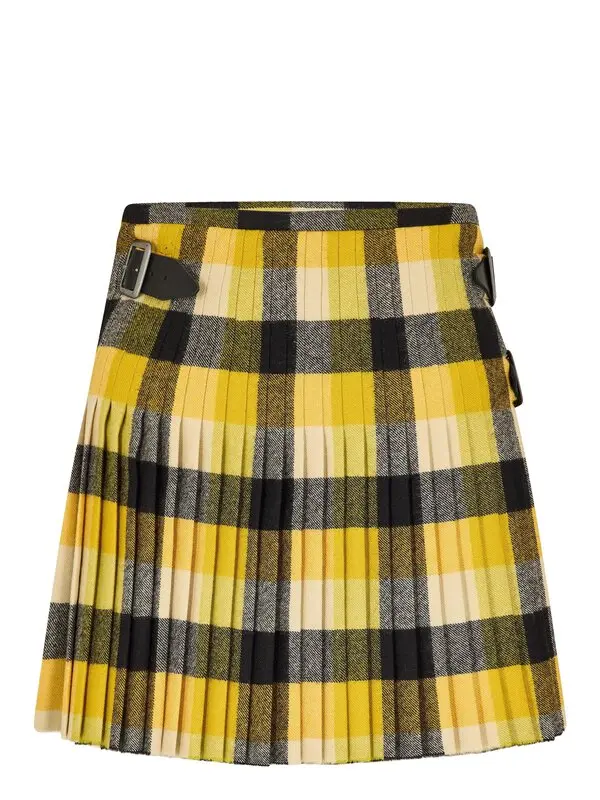 VIVIENNE WESTWOOD Plaid Pleated Mini Skirt With Buckle Detail - Multicolor