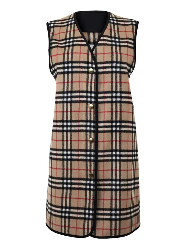 Burberry Plaid Vest - Black