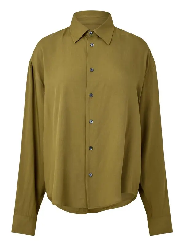 AMI Paris Plain Long Sleeve Shirt - Green