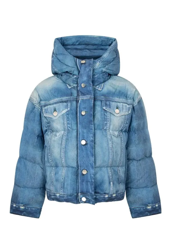 Acne Studios Omenta" Hooded Padded Bomber Jacket - Blue
