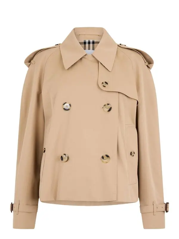 Burberry Short Double-breasted Trench Coat - Nude