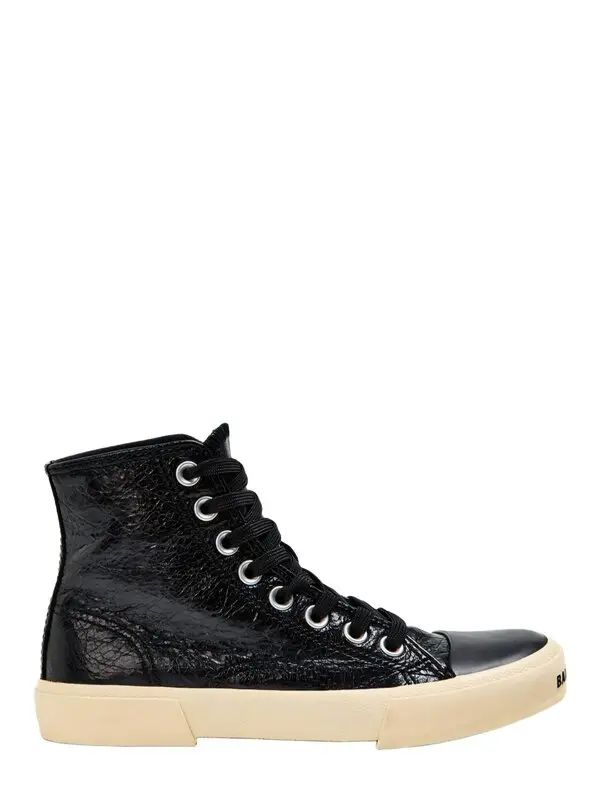 Balenciaga High-top Lace-up Casual Sneakers - Black