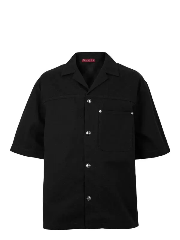 Gucci Cotton Short-sleeved Shirt - Black