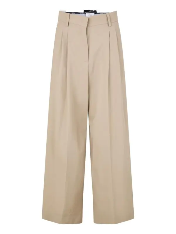 Max Mara High-waisted Wide-leg Trousers - Nude