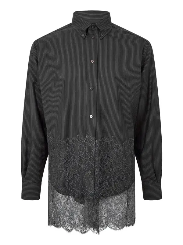 Fendi Long-sleeve Plain Shirt - Black