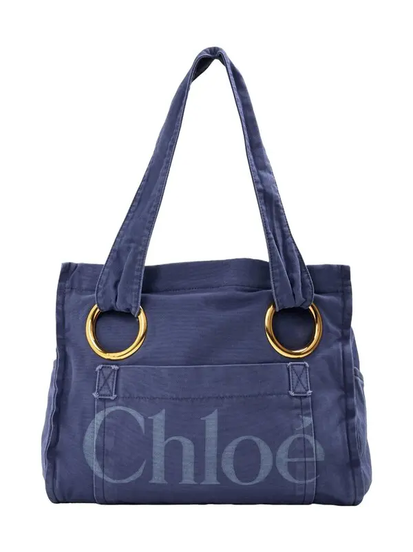 Chloé Logo Tote Bag With Gold Hardware - Multicolor